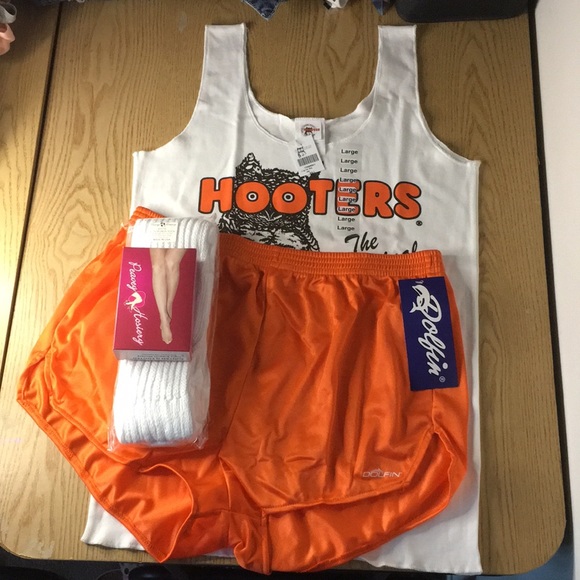 Hooters | Other | Hooters Girl Uniform Tank Shorts Hose Socks Lxl ...